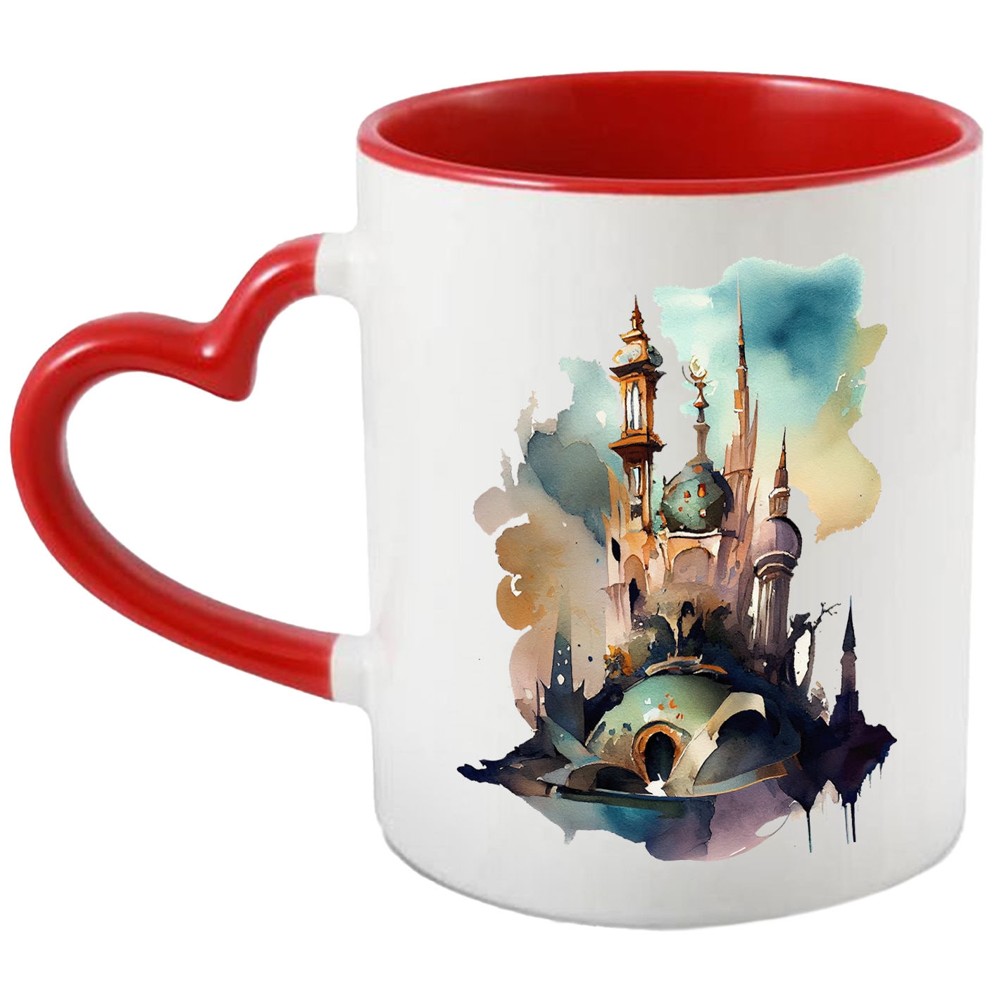 Cana Cu Priveliste Castel Cu Turnuri Stil Ciuperca, Caricatura, Desene ...