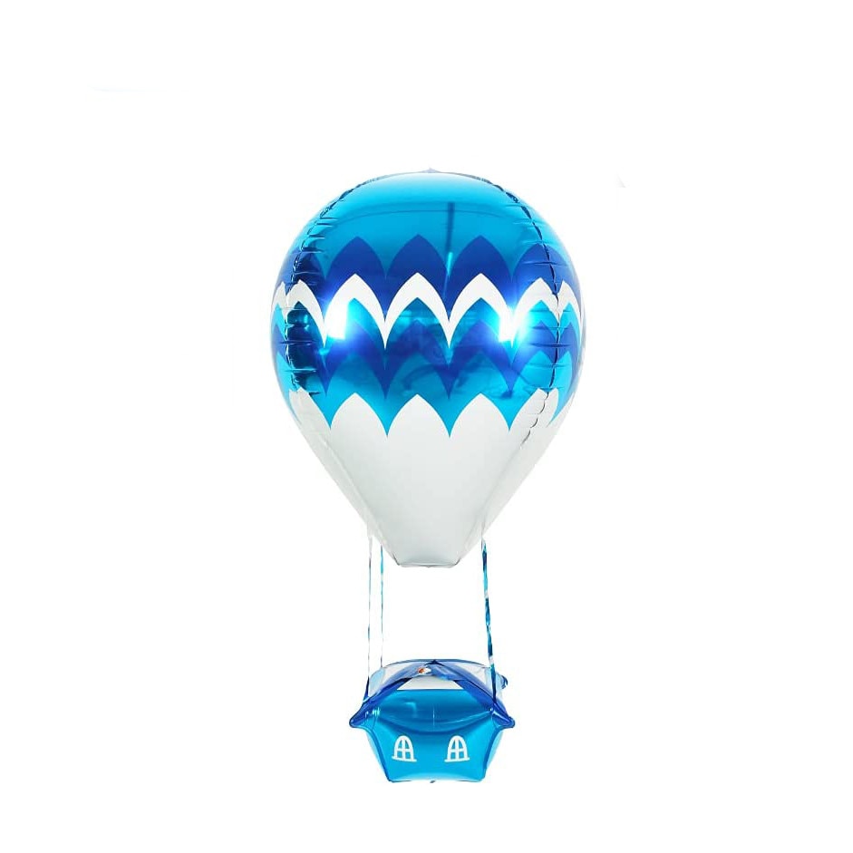 Balon folie balon cu aer cald si casuta albastru 85 cm - eMAG.ro