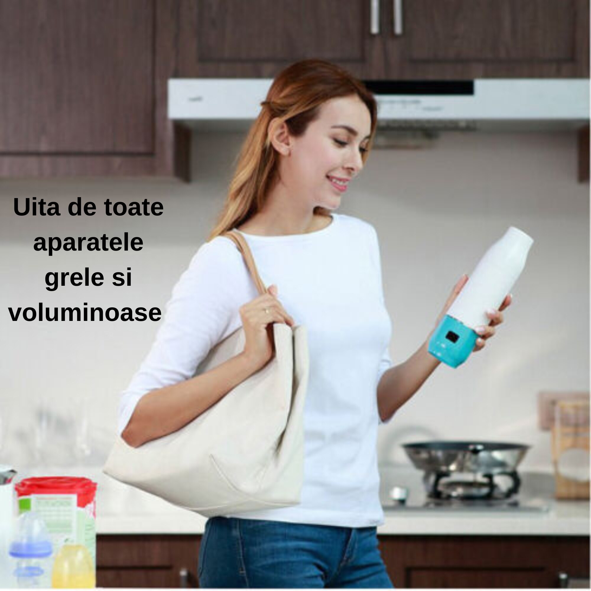 Set incalzitor biberon si dozator de formula lapte YOTEP, Portabil, 3 ...