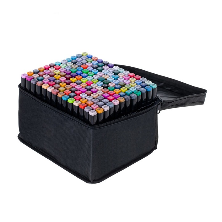 Set de 168 carioci, Timeless Tools, cu doua capete, in geanta - eMAG.ro