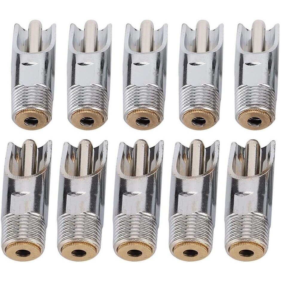 Set 10 accesorii cap furtun, Metal, 20mm, Argintiu - eMAG.ro