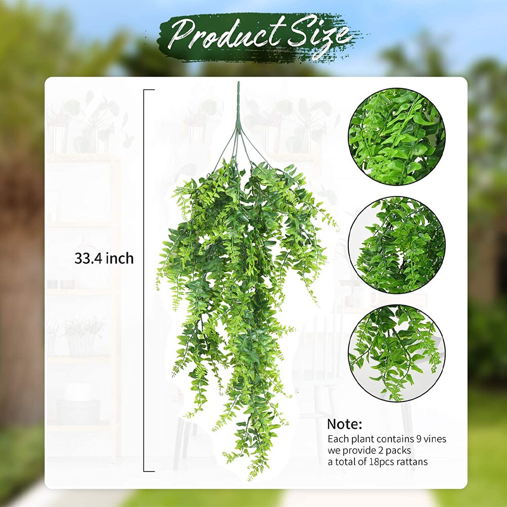 Set 2 plante artificiale atarnate, 85 cm, Verde - eMAG.ro