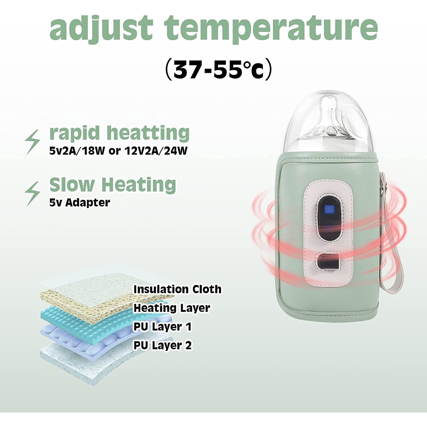 Incalzitor biberoane electric portabil, 15x30 cm, USB incarcare inclus ...