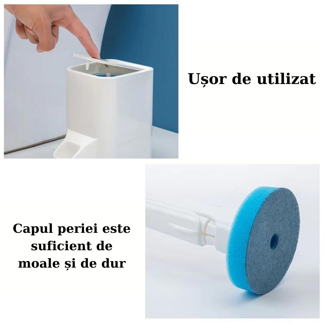Set perie WC cu 8 rezerve de unica folosinta - eMAG.ro