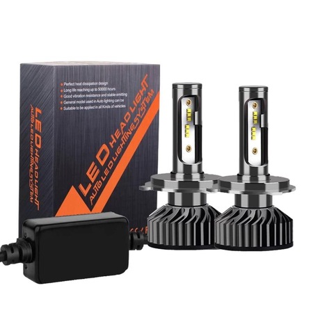 Set 2 becuri LED H4, Led Headlight, 12V, 100W, 20000lm, 6000k - eMAG.ro