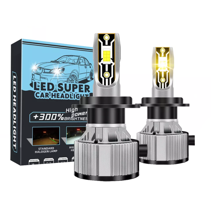 Set 2 becuri LED S9 H7, Led Headlight, 20000 lm, 100 W, 5500 K - eMAG.ro