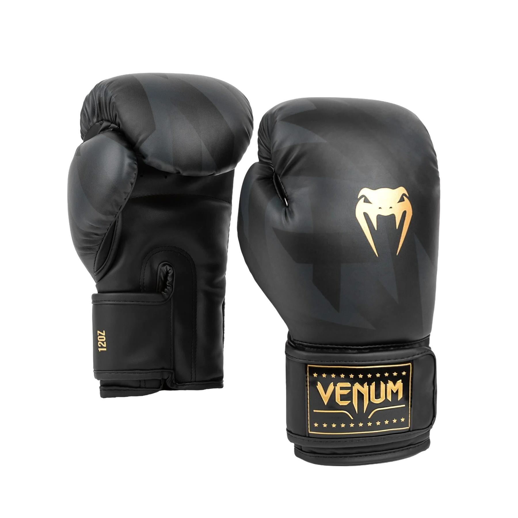 Manusi box, Venum, Negru/Auriu, 10oz - eMAG.ro
