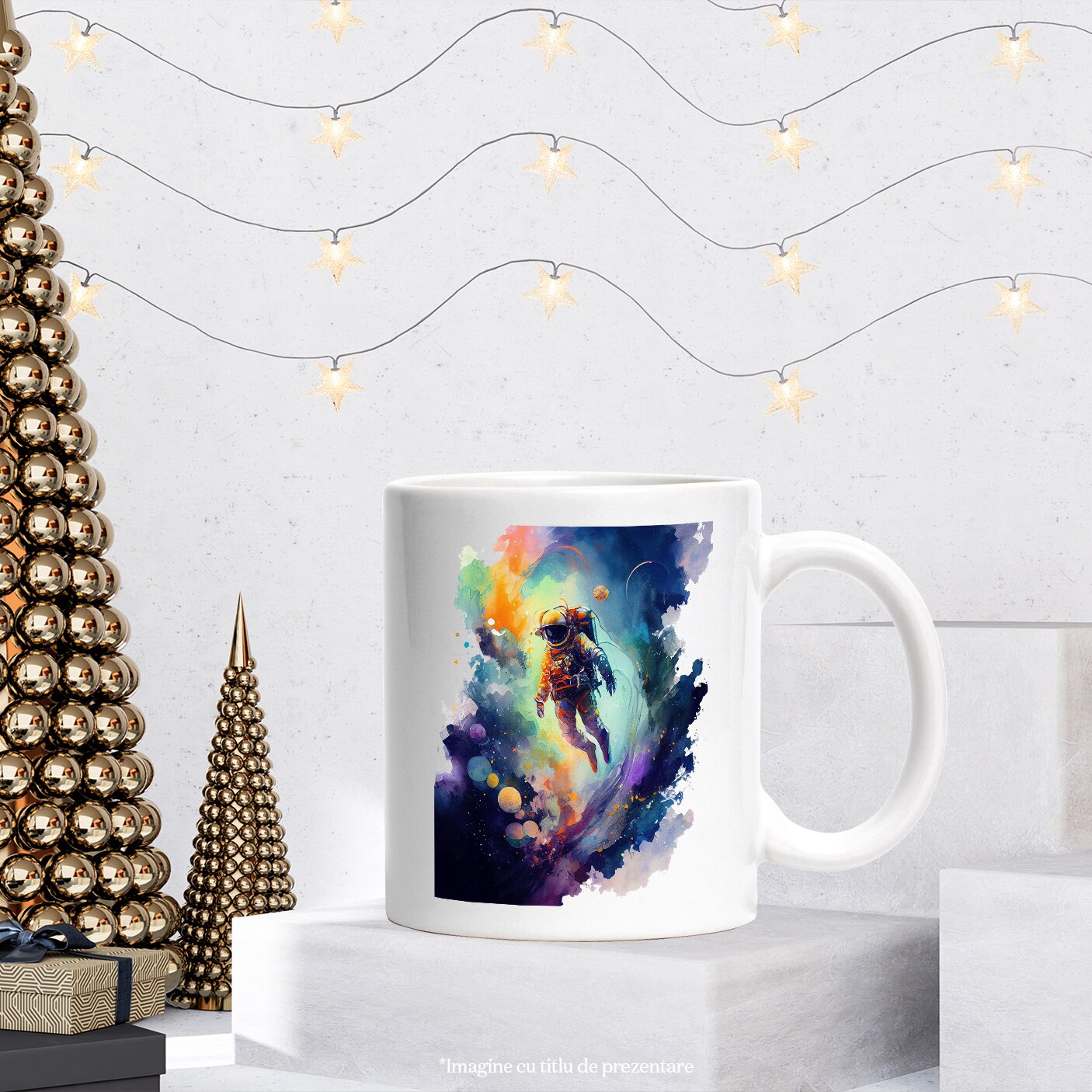 Cana Cu Pictura Astronaut Pierdut In Spatiu, Iubitorii De Astronomie ...