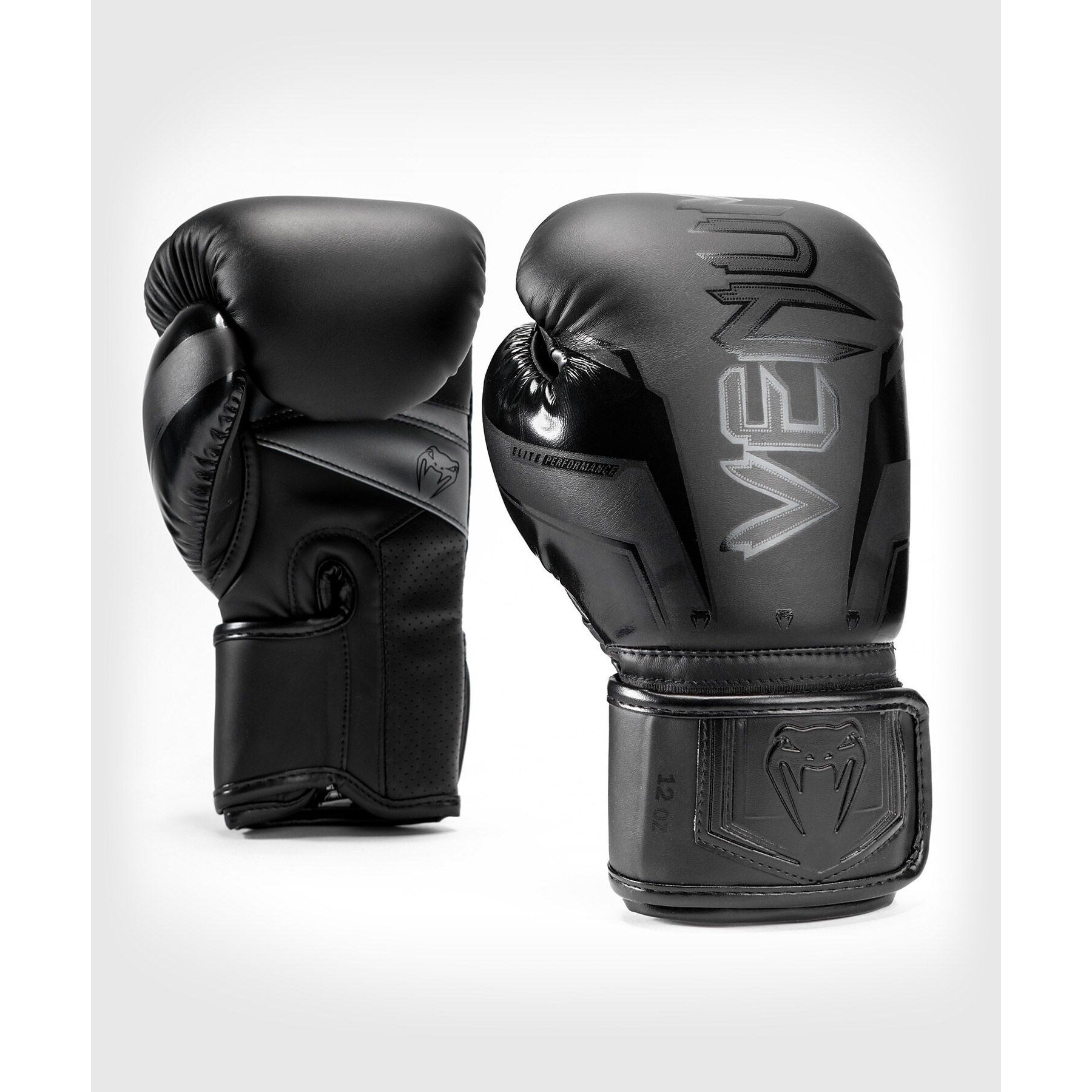 Manusi de box unisex, Venum, Piele ecologica 14 oz, Negru - eMAG.ro