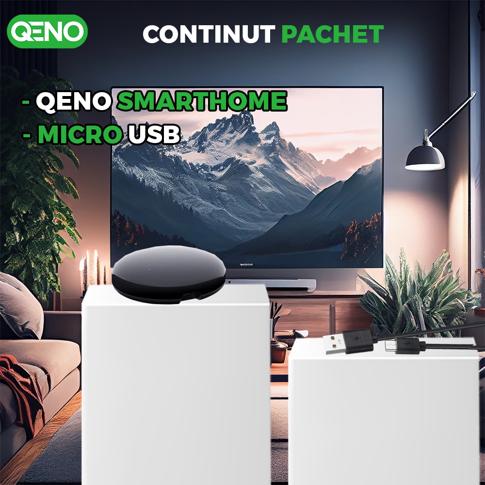 Telecomanda Inteligenta Universala IR WiFi, QENO® Smart Home, Control ...