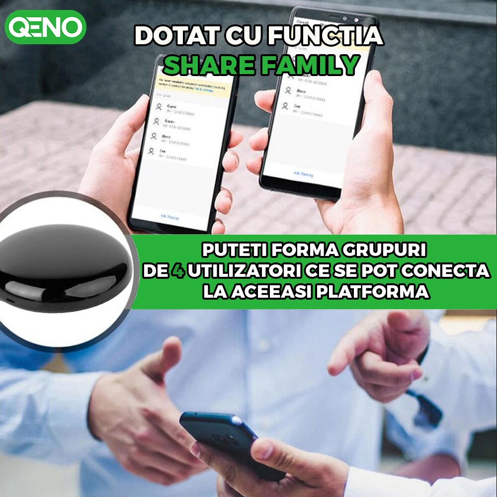 Telecomanda Inteligenta Universala IR WiFi, QENO® Smart Home, Control ...