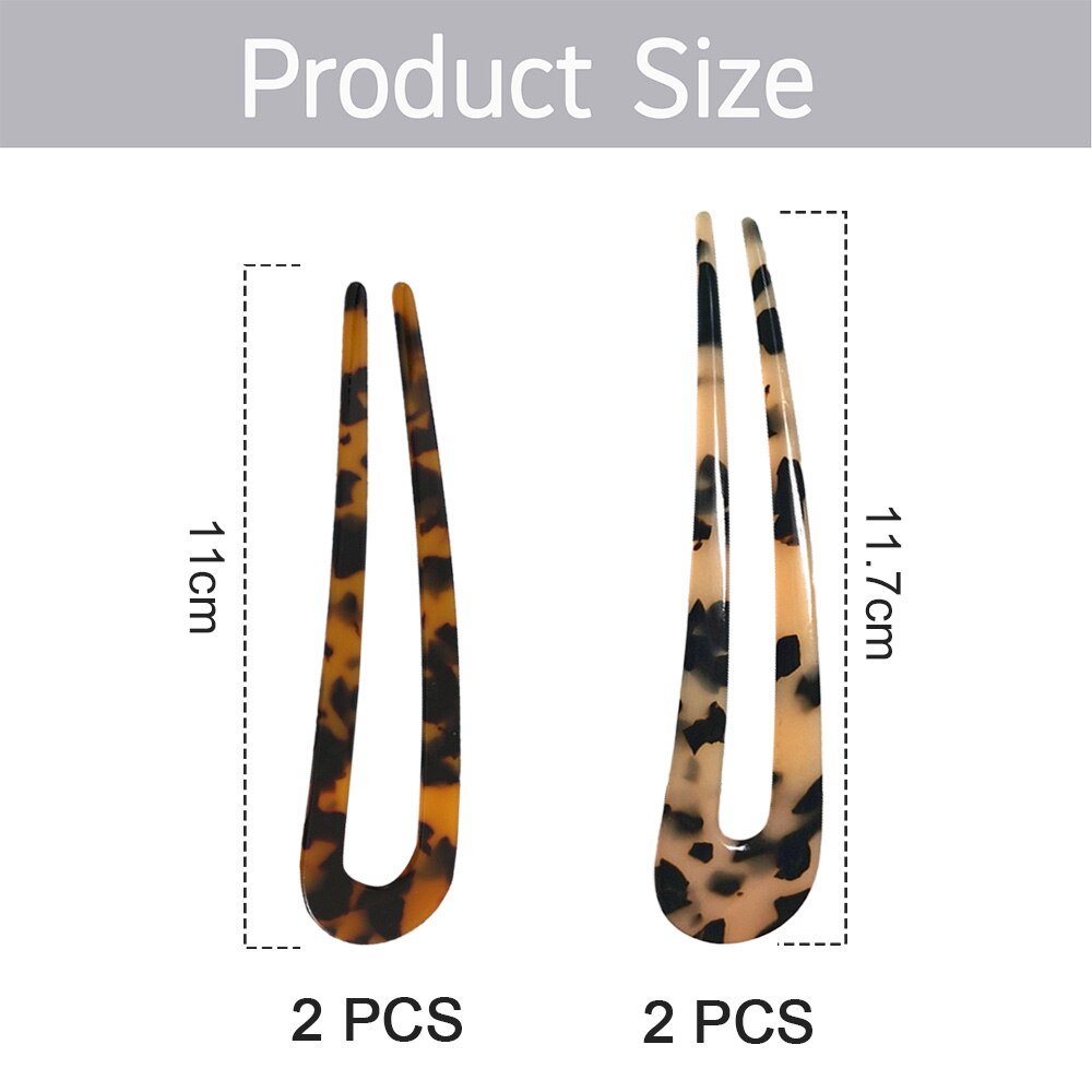 Set 4 agrafe de par, Plastic, Maro/Bej - eMAG.ro