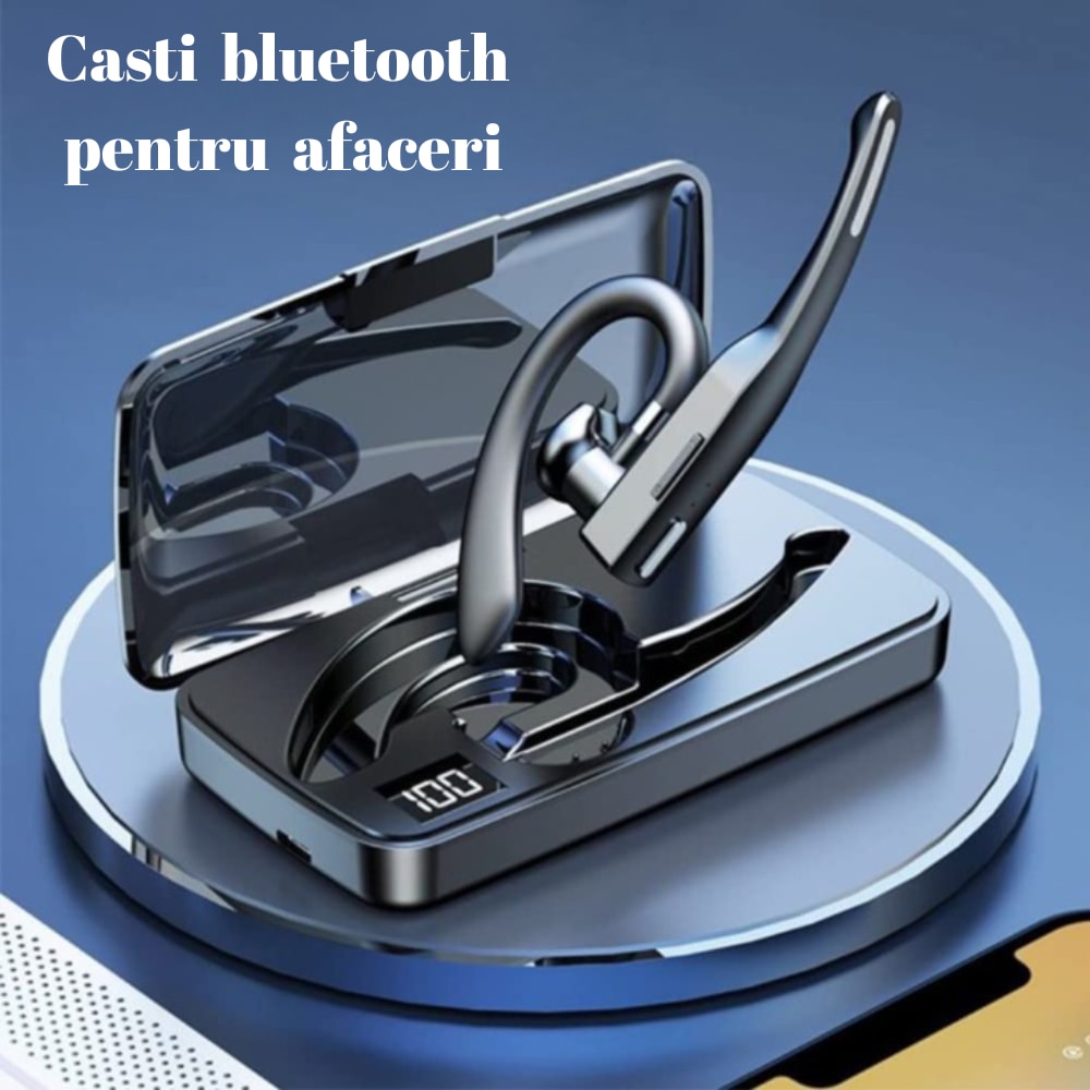 Casca bluetooth SERBY®️ YYK-525, compatibila cu android/iOS, microfon ...