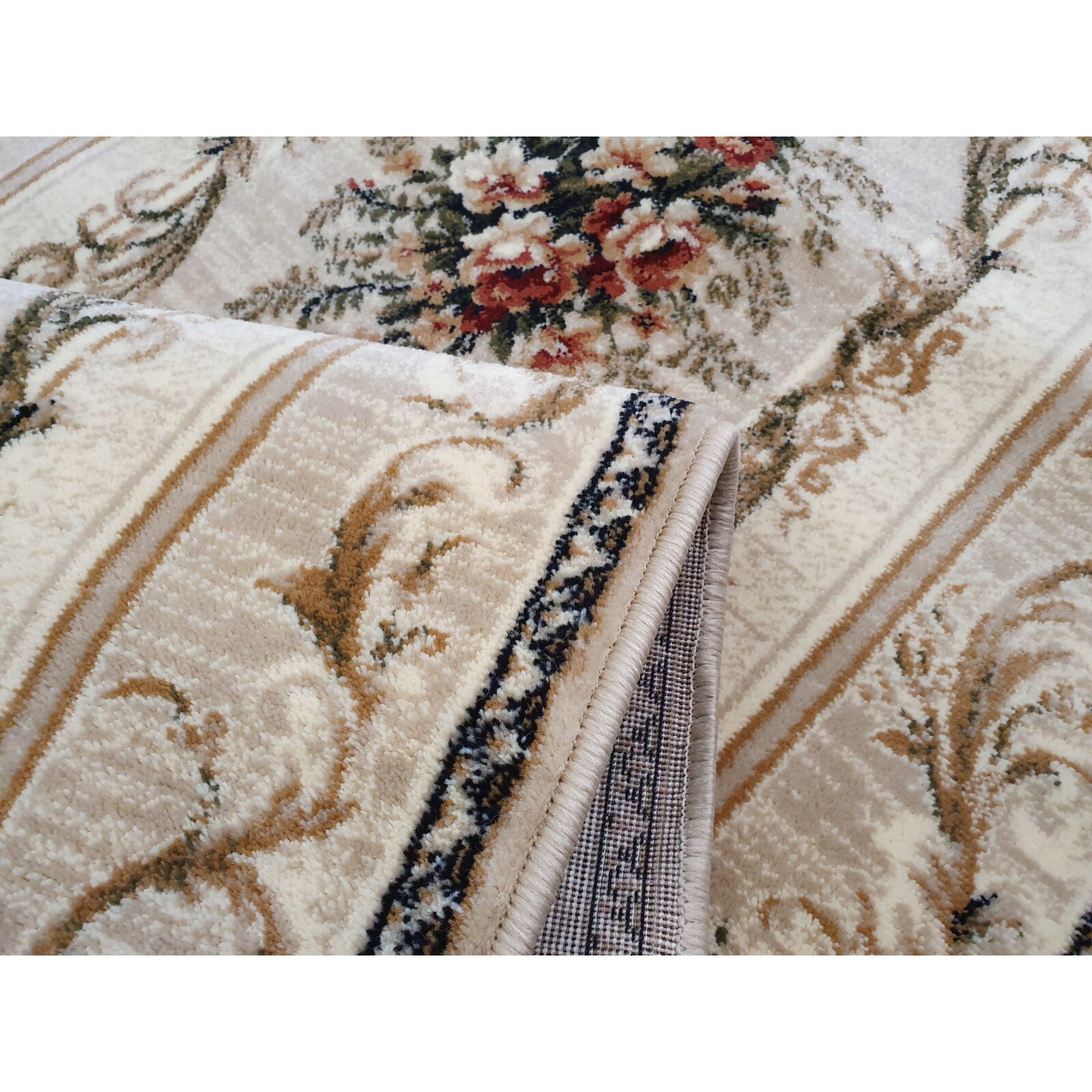 Covor Oval, Model Clasic 535, Bej/Crem 80 x 150 - eMAG.ro