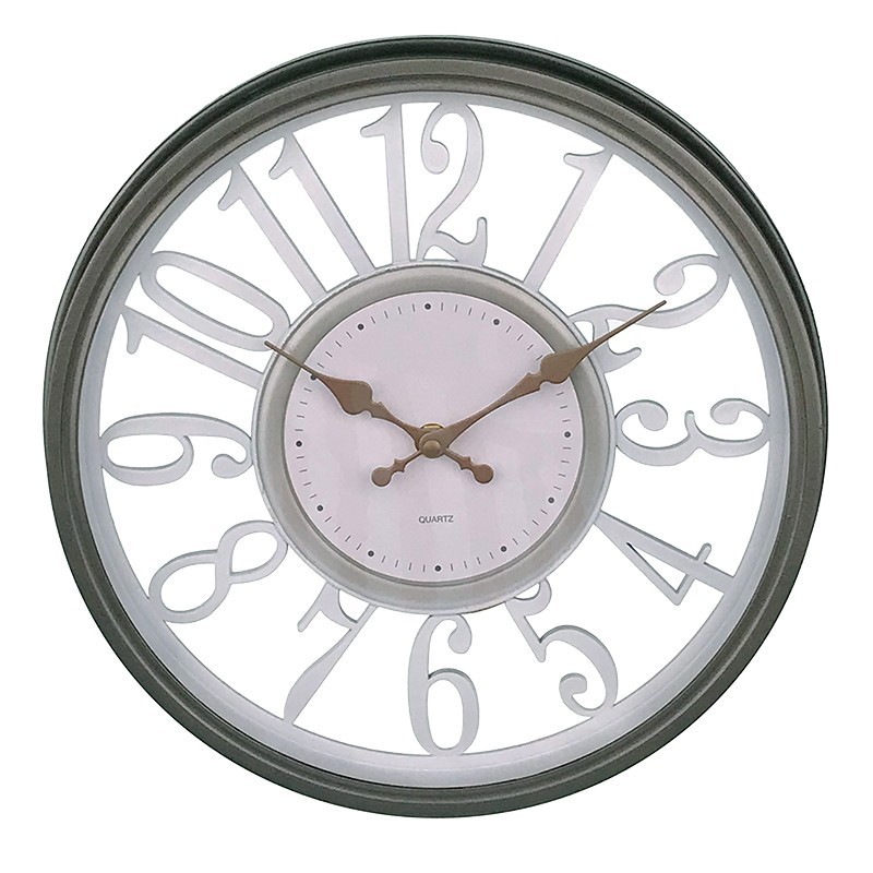 Ceas de Perete, Plastic, Analog, 30x30cm, Alb-Negru - eMAG.ro