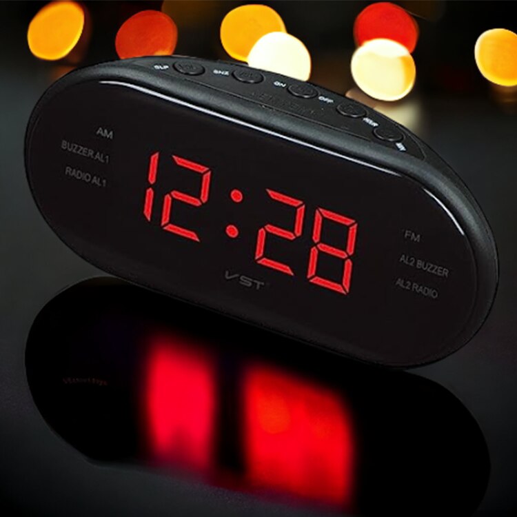 Ceas electronic cu radio, afisaj LCD, A167 - eMAG.ro