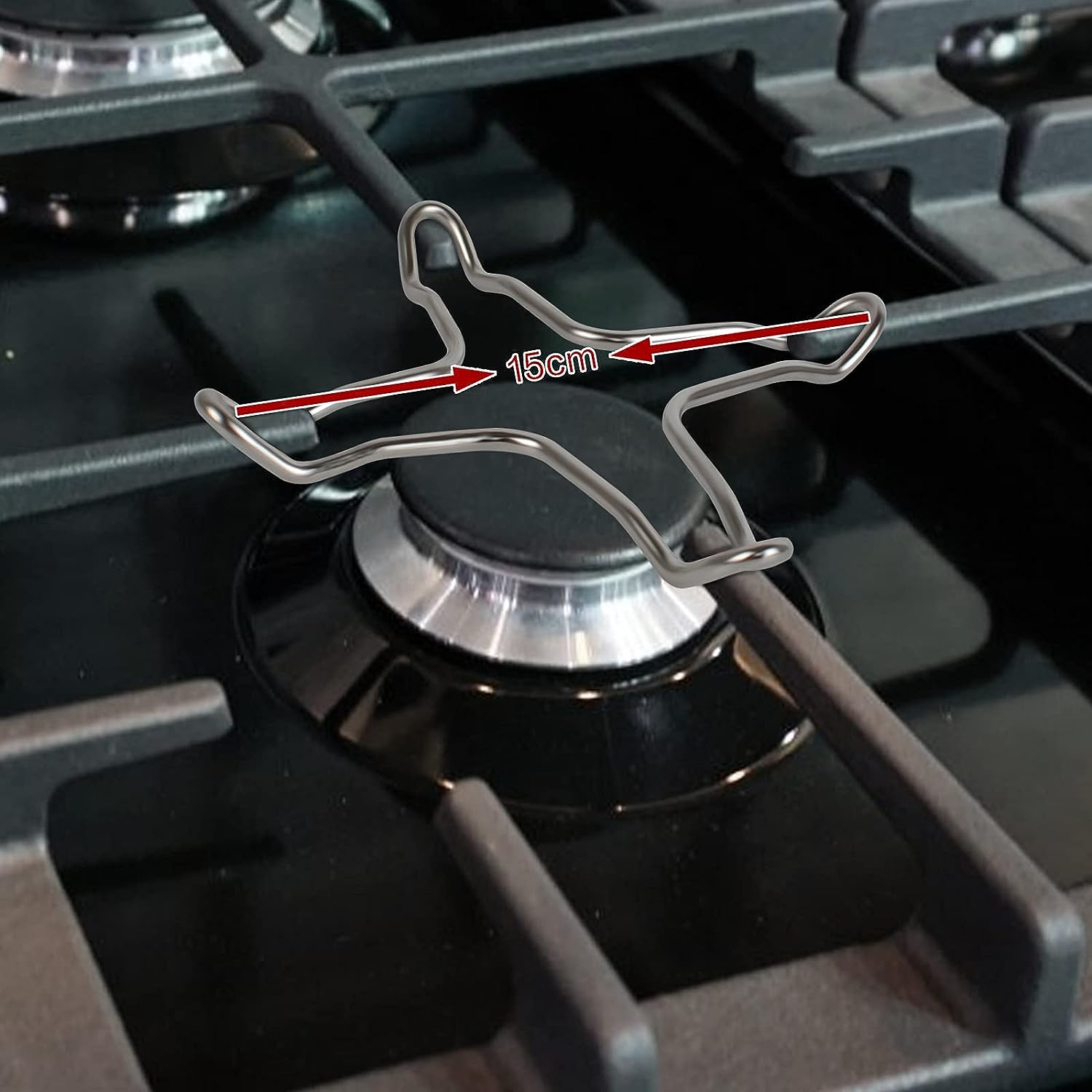 Set 2 suporturi pentru aragaz, Inox, 14x14cm, Argintiu - eMAG.ro