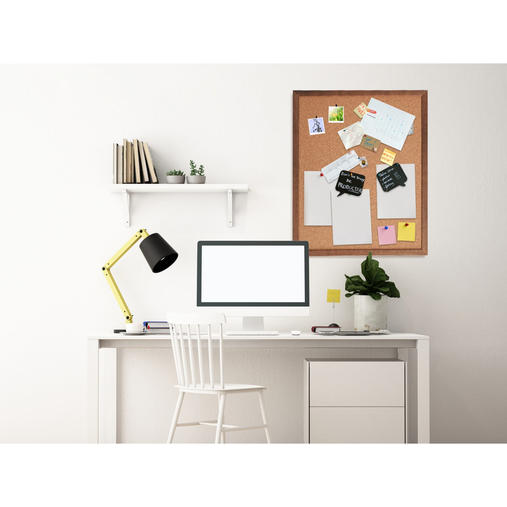 Tabla de pluta cu rama de lemn, Postergaleria, 40 x 50, cm, Maro - eMAG.ro