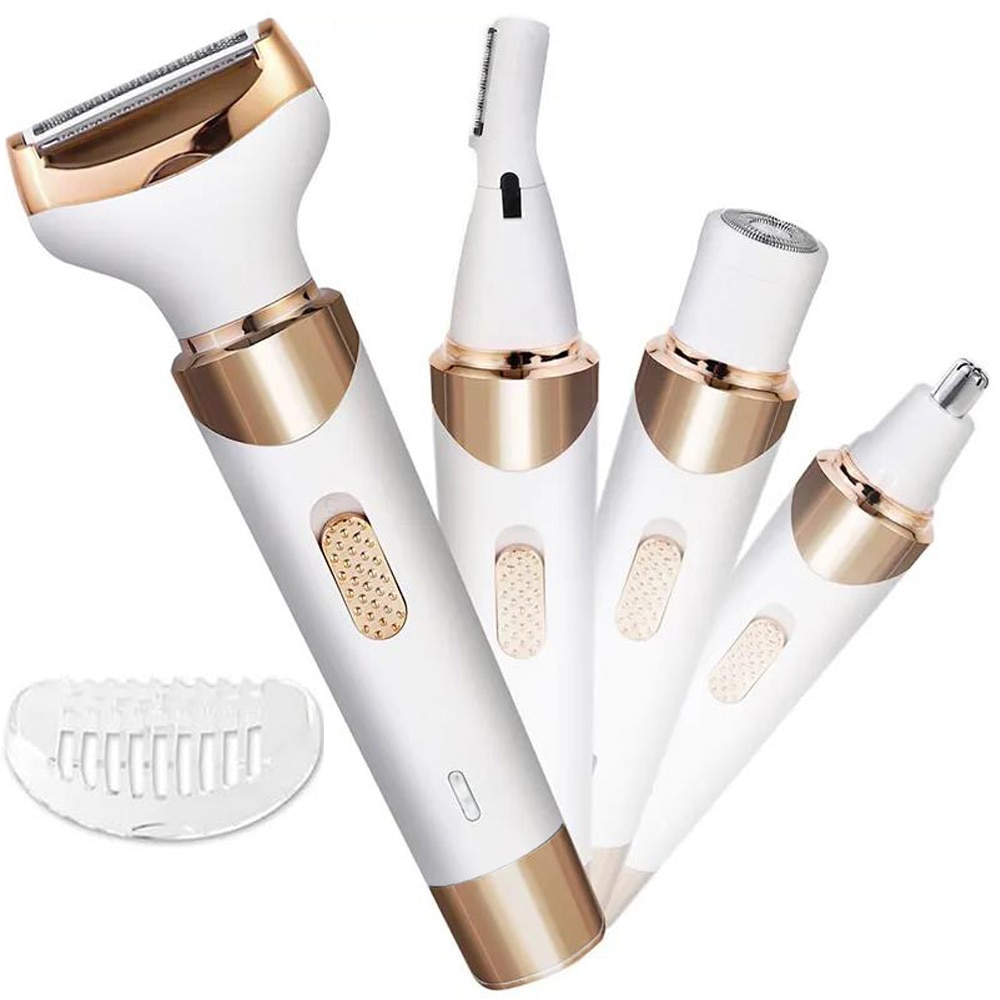 Комплект епилатор 4 в 1 за жени, LXNZUHN, подходящ за косми по краката, косми под мишниците ...
