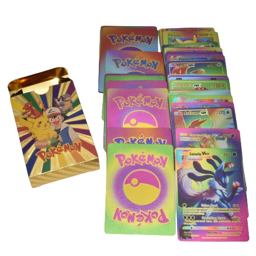 Joc de carti Pokemon Multicolor Vmax E-Volution, stone® Pachet 55 piese ...