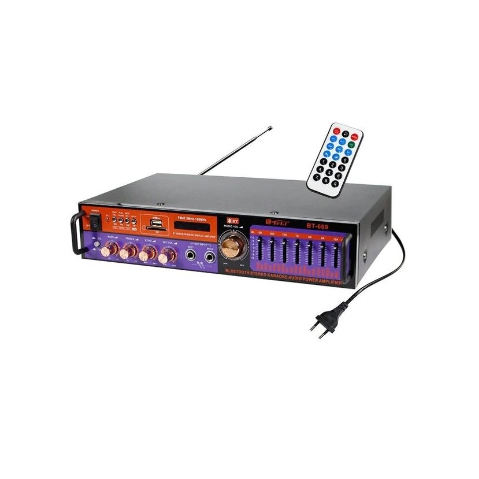 Amplificator Audio profesional cu Tehnologie Bluetooth, Putere 2 x 40 W ...