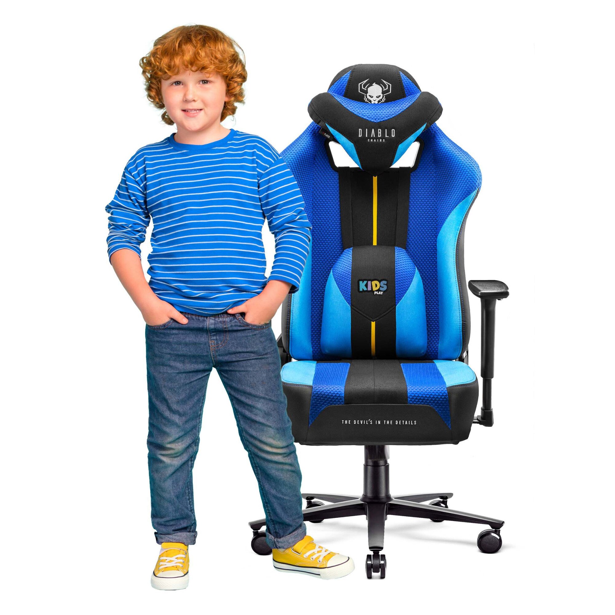Scaun de gaming pentru copii, Diablo Chairs, X-Player 2.0, Kids Size ...