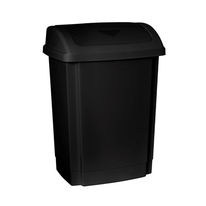 Cos pentru gunoi cu capac Plast Team Swing, negru, 25 L - eMAG.ro