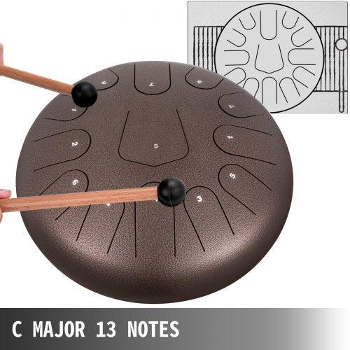Toba din Otel, cu 13 Note, 12 Inch, Culoare Castan - eMAG.ro