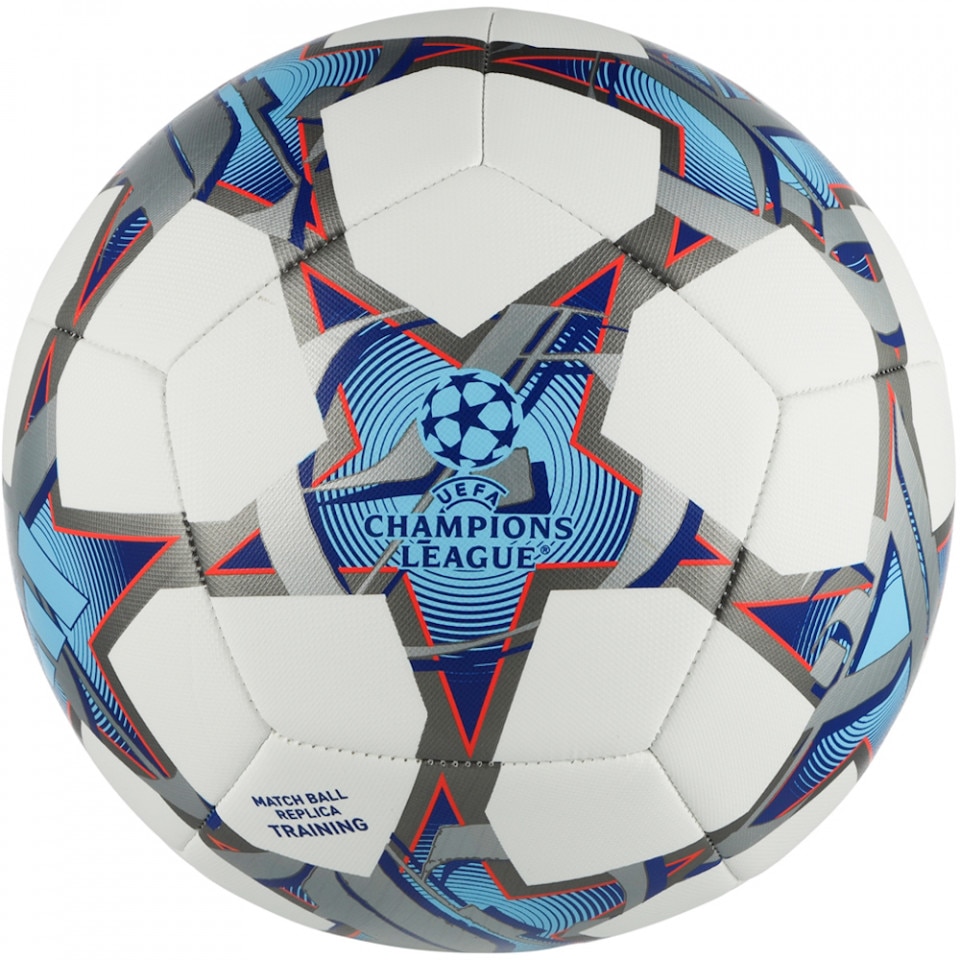 Minge fotbal Adidas Finale UCL 24 Training, alb/albastru, 5 - eMAG.ro