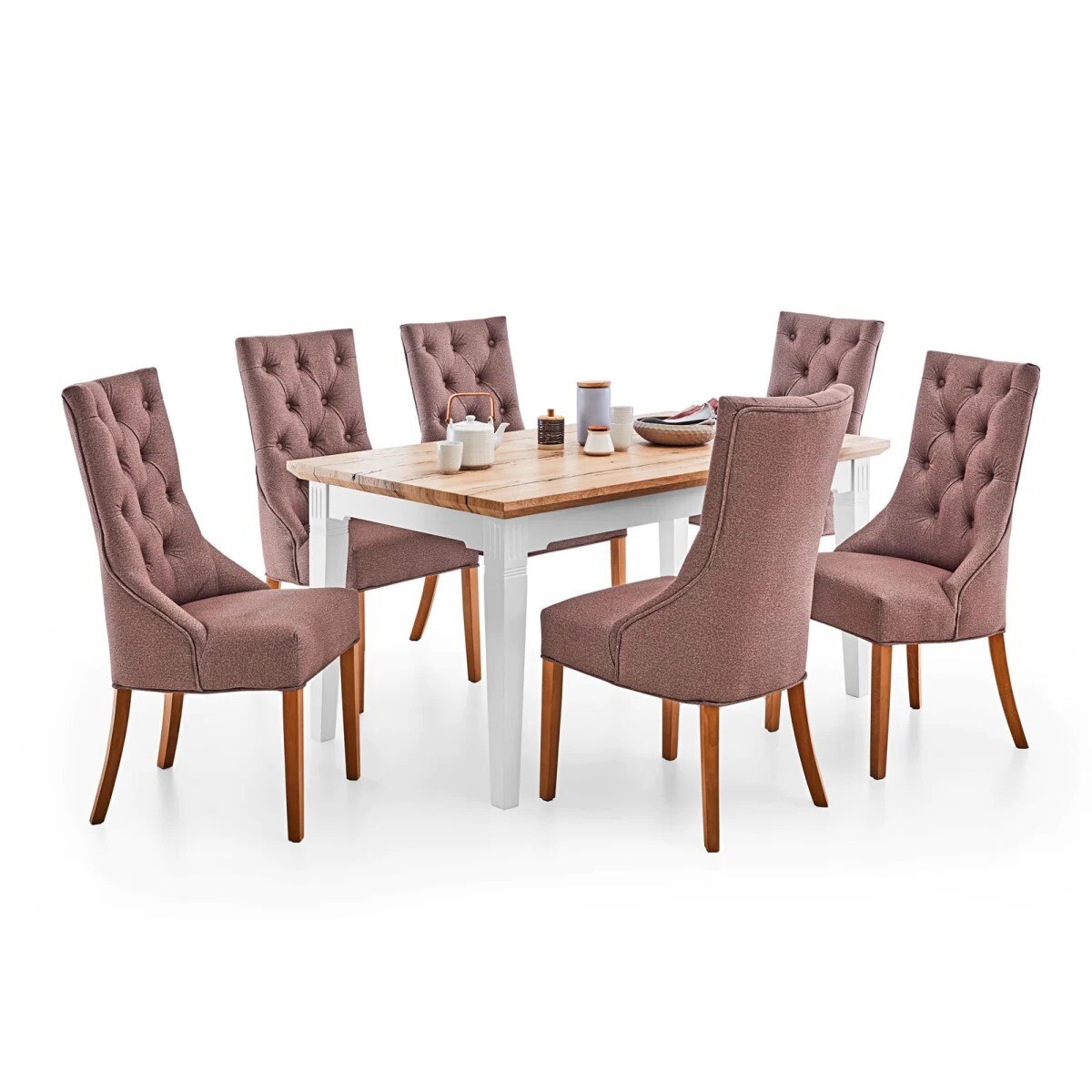 Scaun Carla Capitonat Wooly 11 Smoke, 55 Cm - eMAG.ro