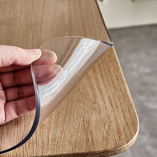 Musama protectie pentru masa, 279.4 x 116.84 cm, transparenta, din PVC ...