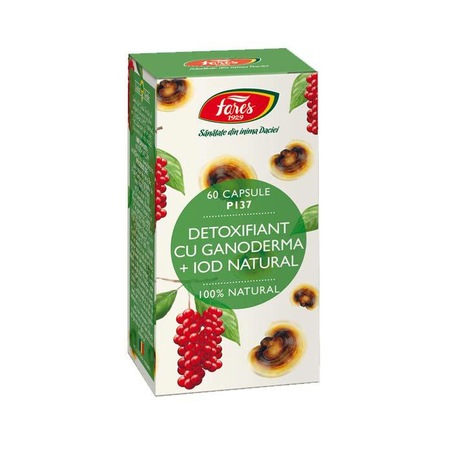 Detoxifiant cu Ganoderma si Iod Natural 60 capsule Fares - eMAG.ro