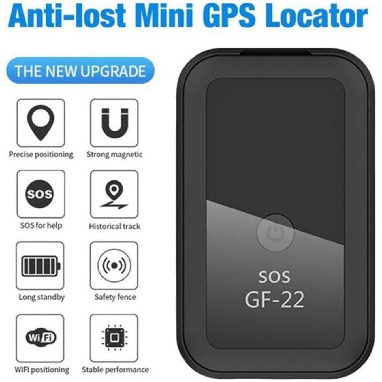 Мини GPS локатор, GF-22 ELMHURST, С гласова команда, GSM шпионски микрофон, GPS мониторинг с ...