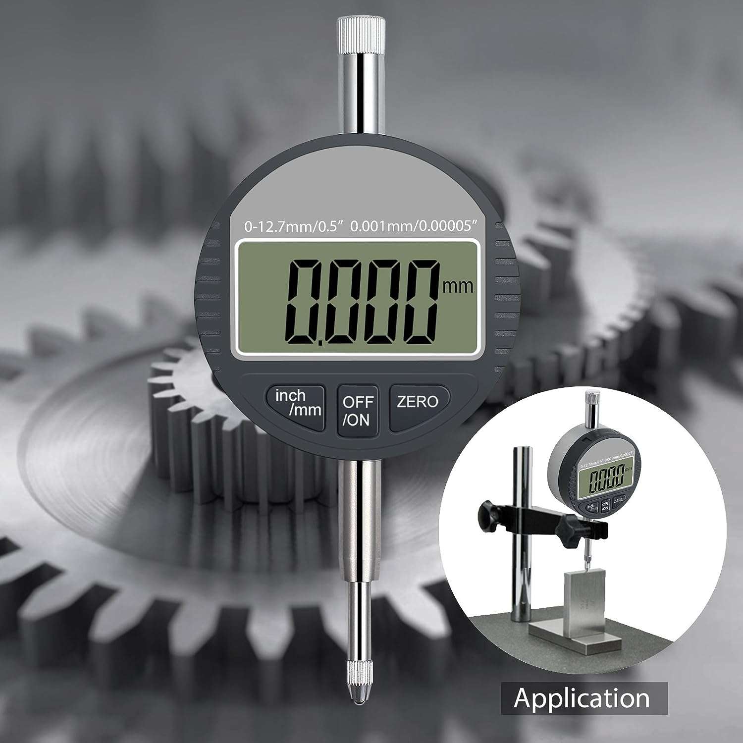 Micrometru digital, Aliaj de aluminiu, LCD, Gri - eMAG.ro