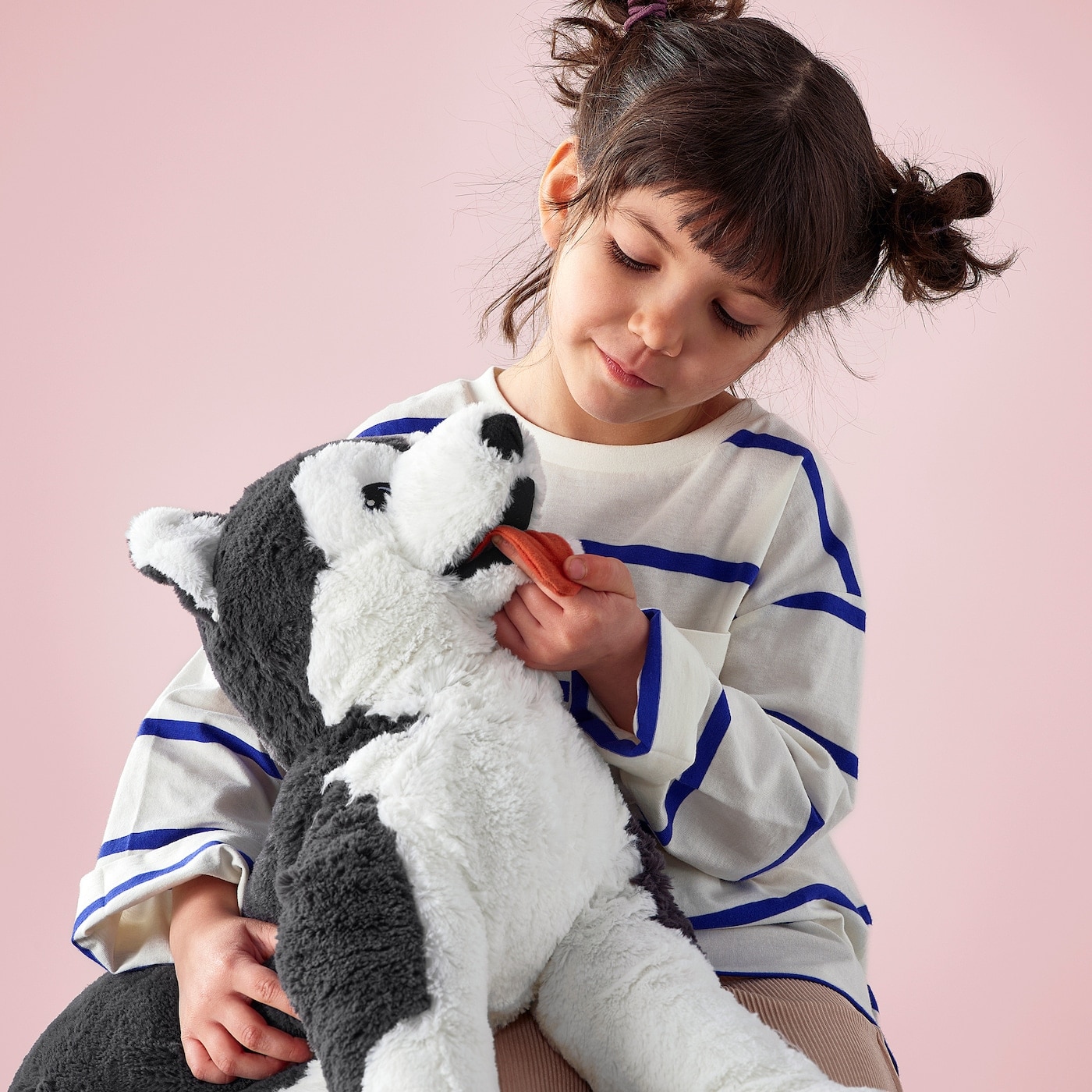 Jucarie de plus, Mis Gustaw, Placinta husky, 70cm, Alb/Gri - eMAG.ro