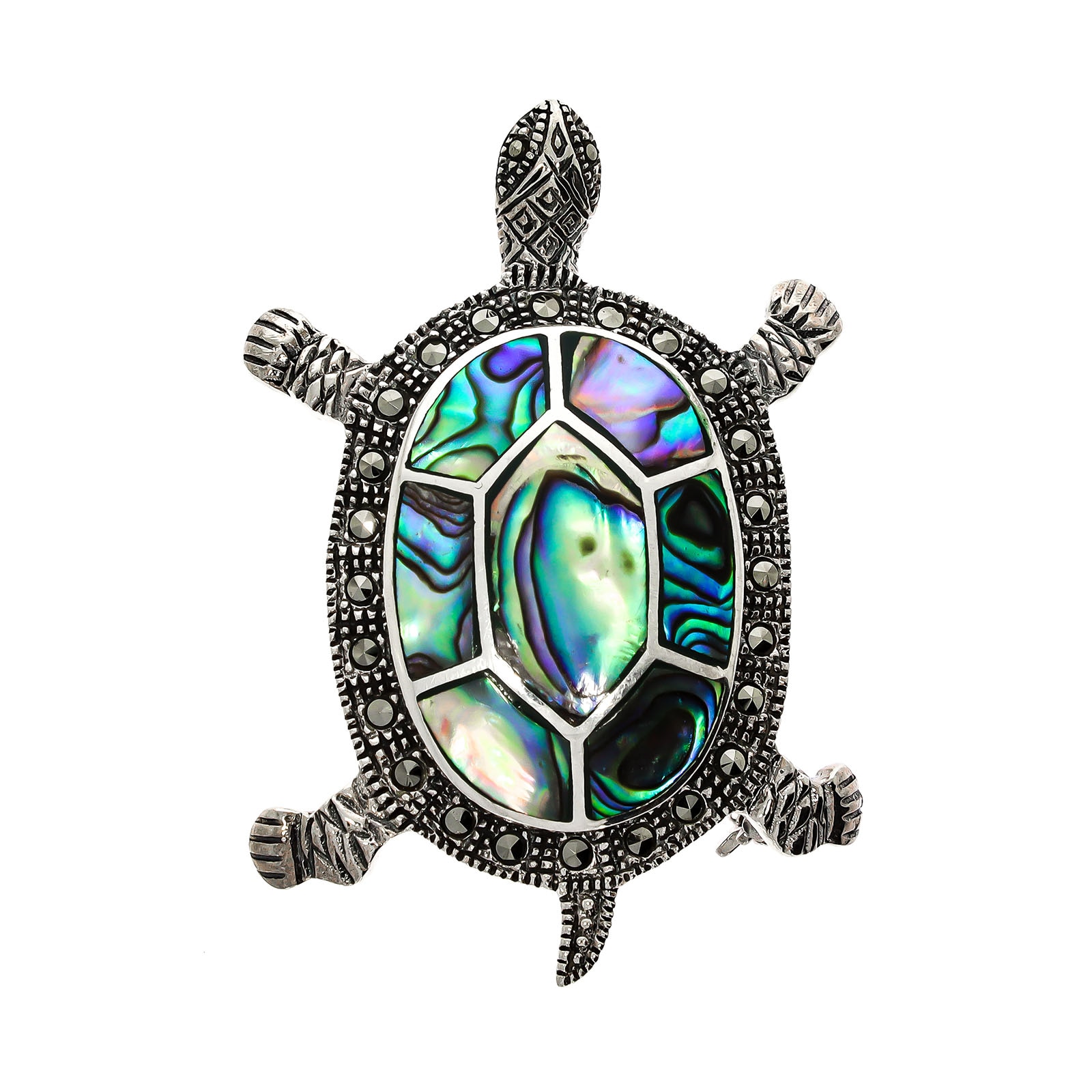 Brosa Argint Multicolora Broasca Testoasa Semipretioasa - eMAG.ro