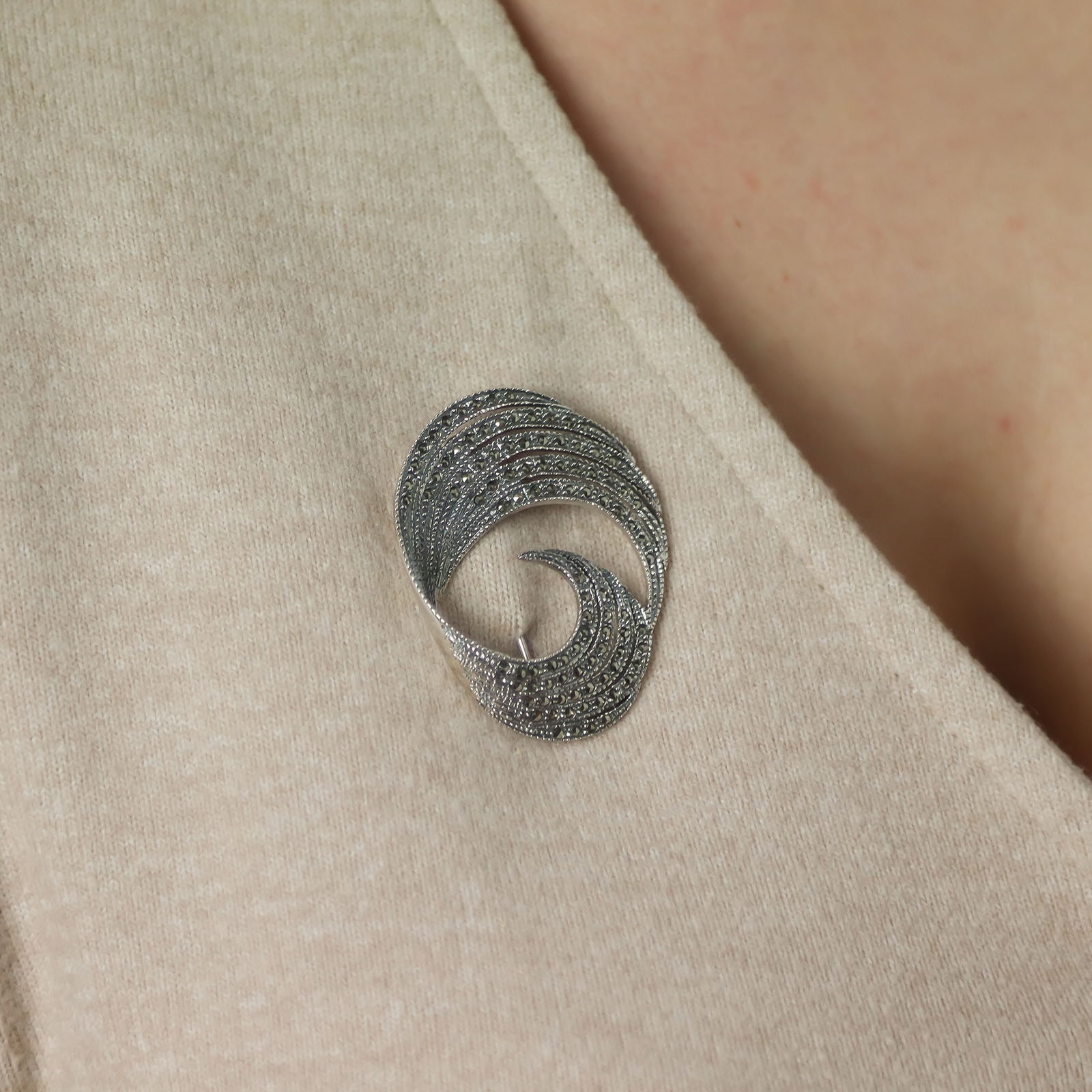 Brosa Argint cu Marcasite - eMAG.ro