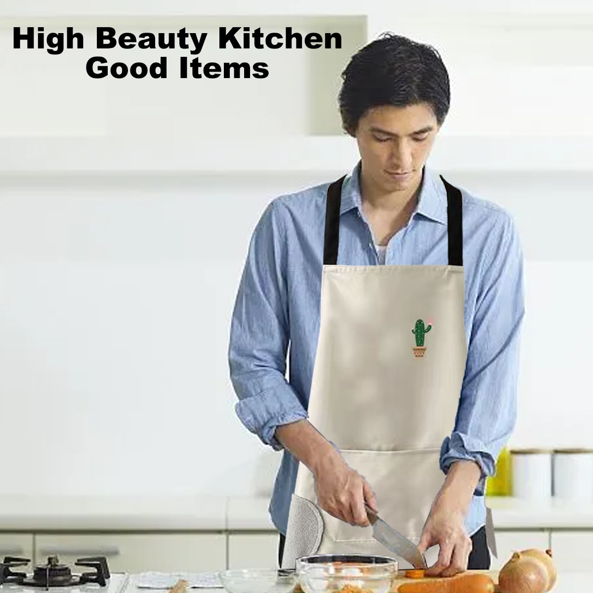 Set 3 sorturi de bucatarie, Mmgoqqt, Bumbac, Gri/Negru - eMAG.ro