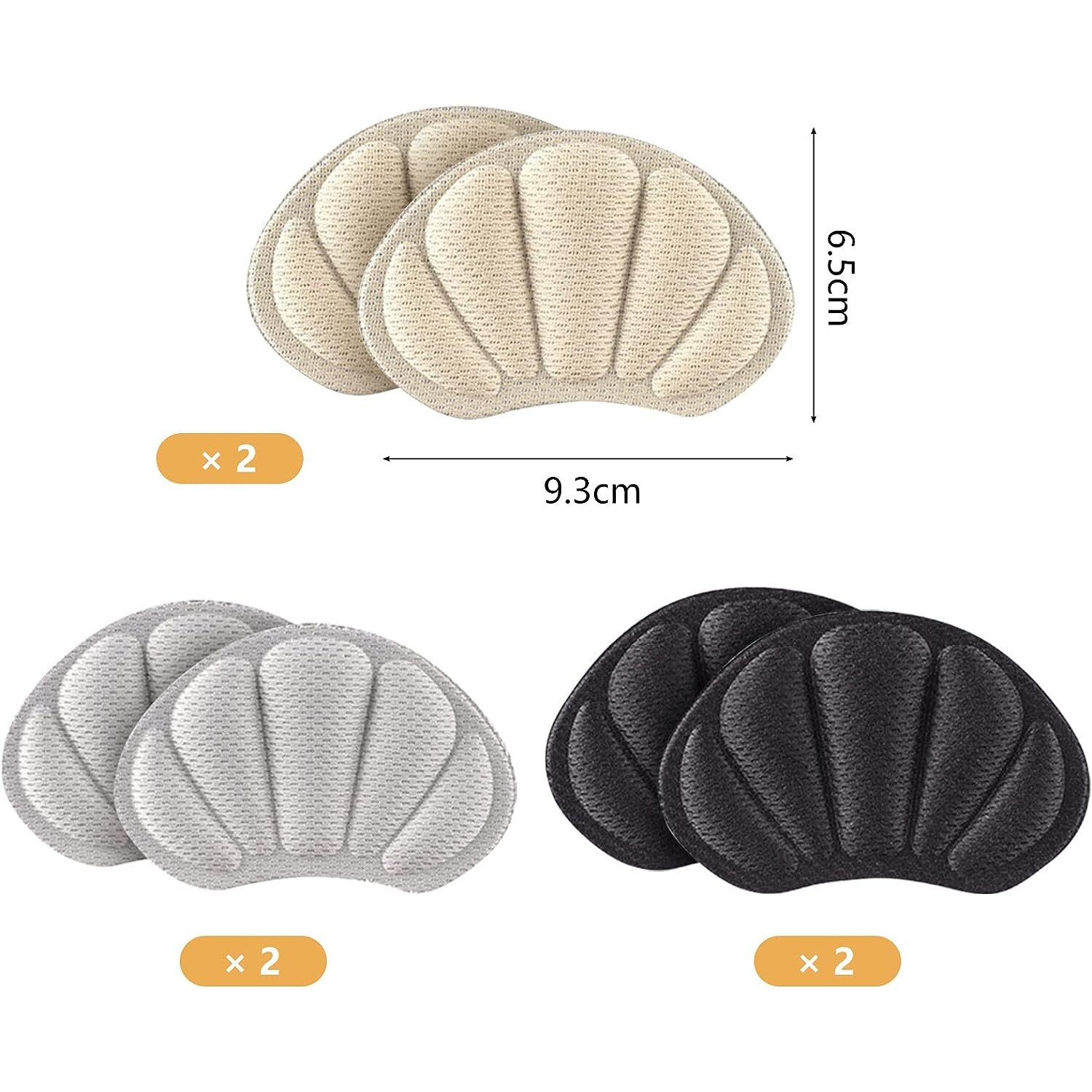 Set 6 perechi pernute pentru calcaie, Sunmostar, Textil/Burete ...