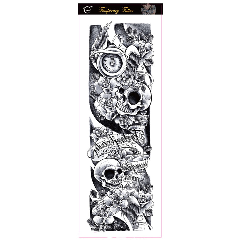 Set de 4 autocolante tip tatuaj brat complet, LXNZUHN, Detasabile, Non ...