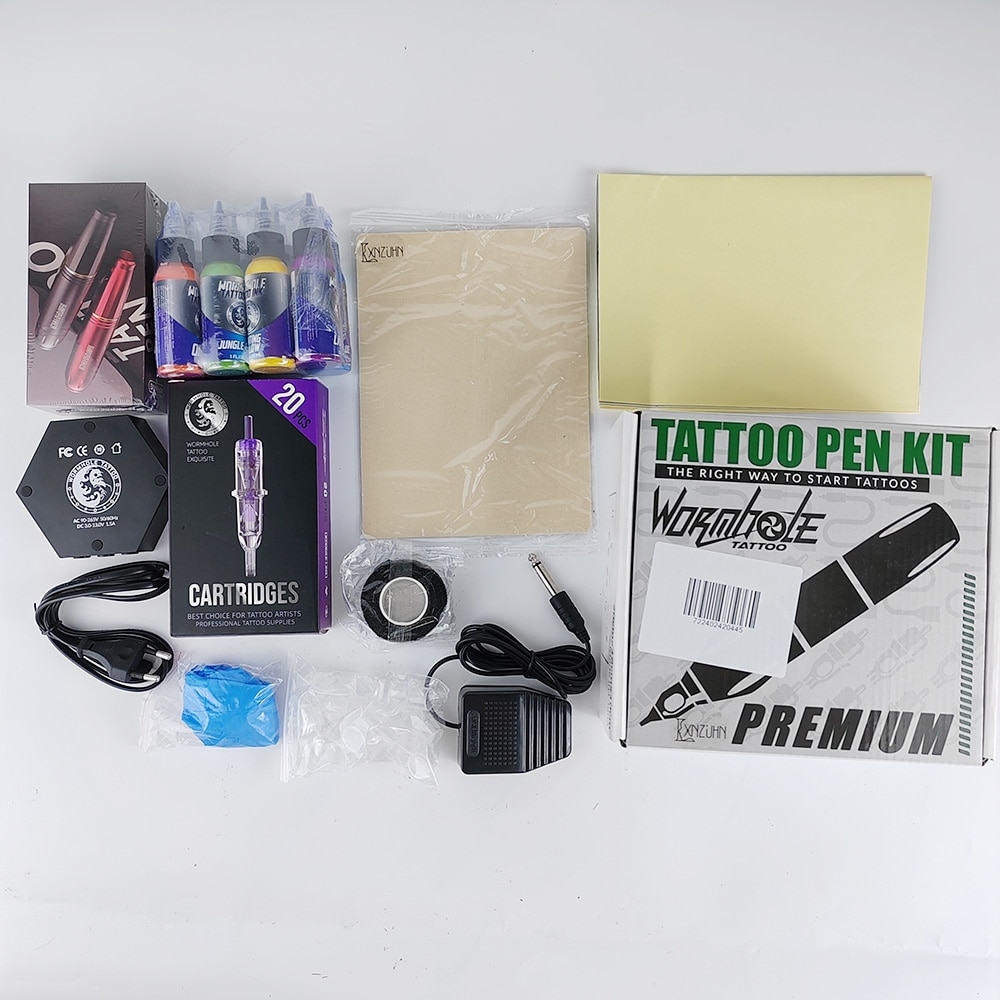 Set pix pentru tatuaje cu gaura de vierme, LXNZUHN, Colorat rapid, Nu ...