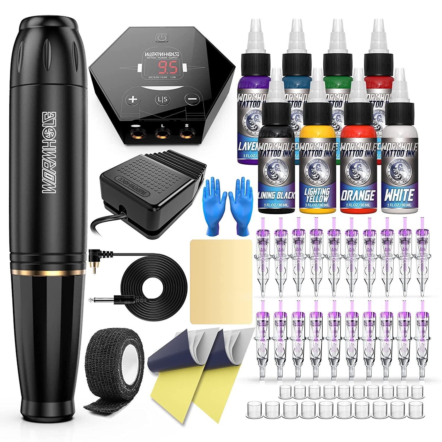 Set pix pentru tatuaje cu gaura de vierme, LXNZUHN, Colorat rapid, Nu ...