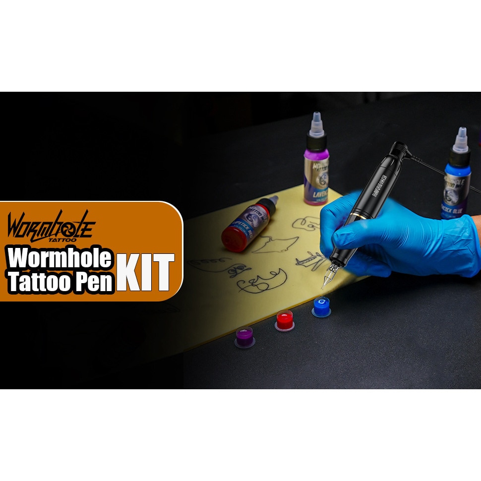 Set pix pentru tatuaje cu gaura de vierme, LXNZUHN, Colorat rapid, Nu ...