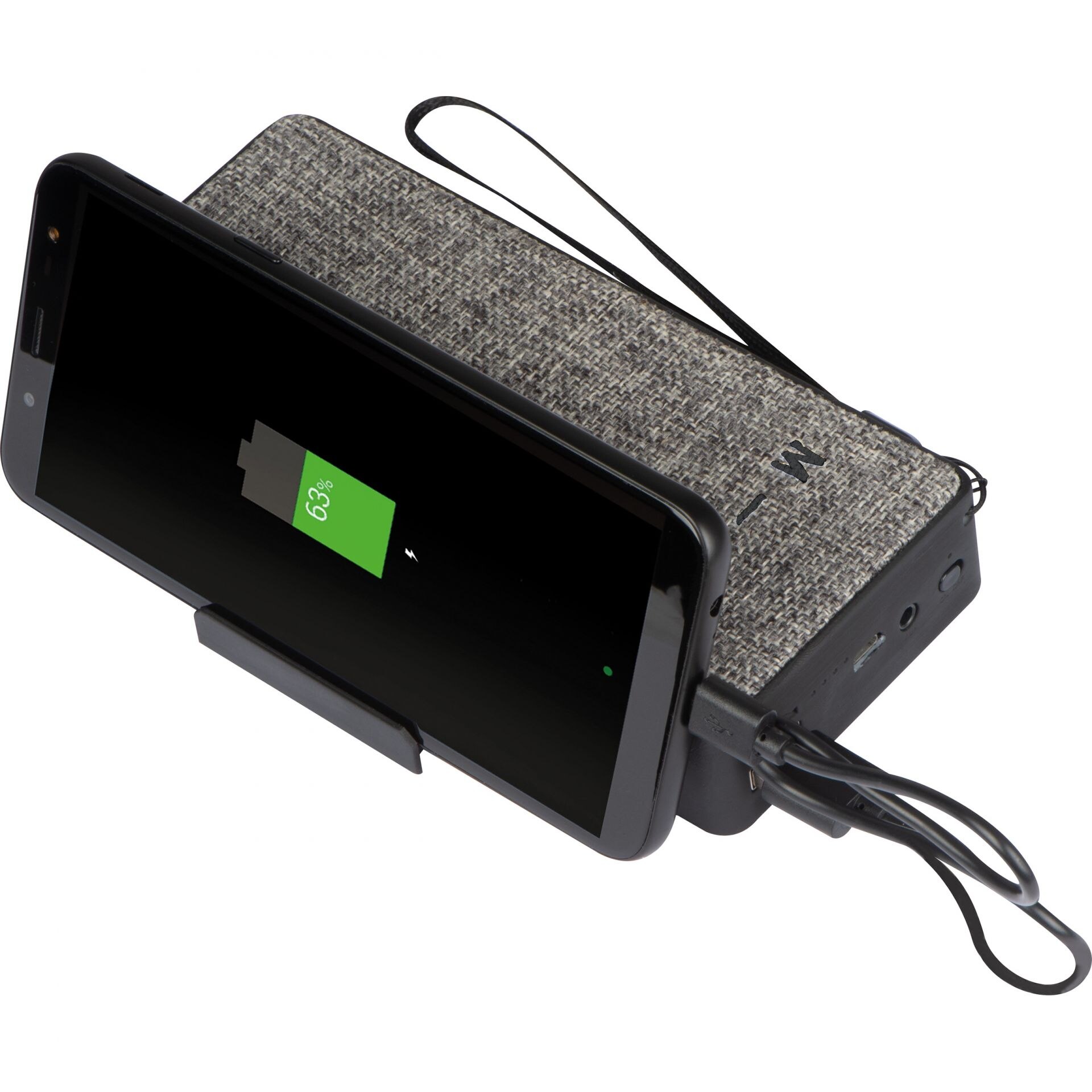 Baterie externa, Blent, suport pentru telefon, 8000mAh, Negru/Gri - eMAG.ro