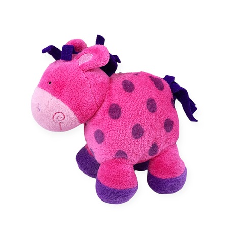 Jucarie muzicala pentru copii, Chippo, Vaca, 16 x 15 cm, Roz - eMAG.ro