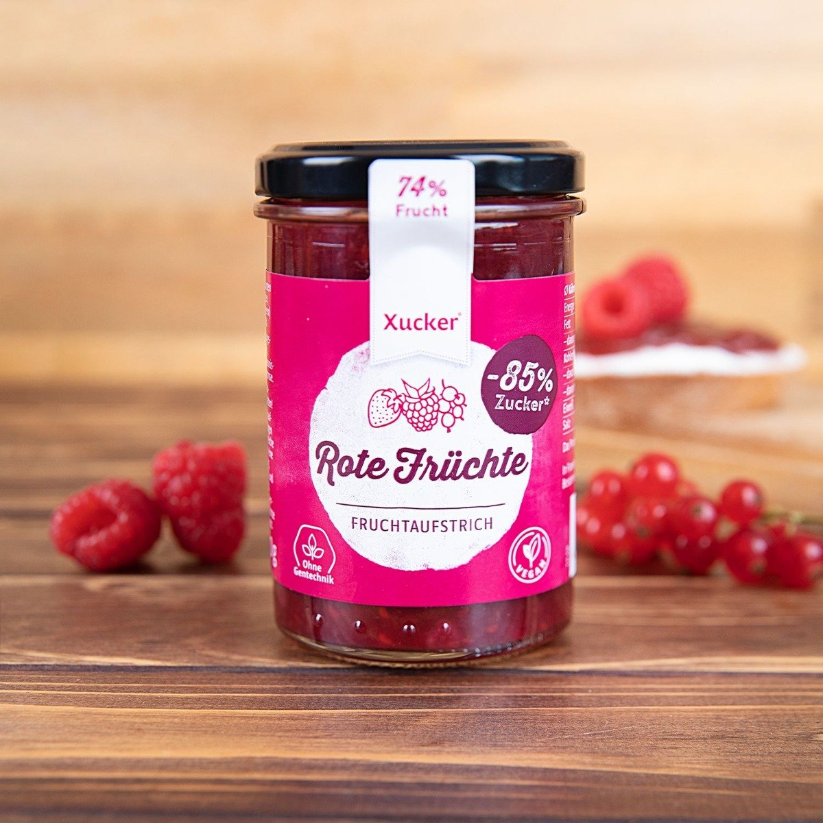 Gem de fructe rosii, Xucker, 220 g - eMAG.ro