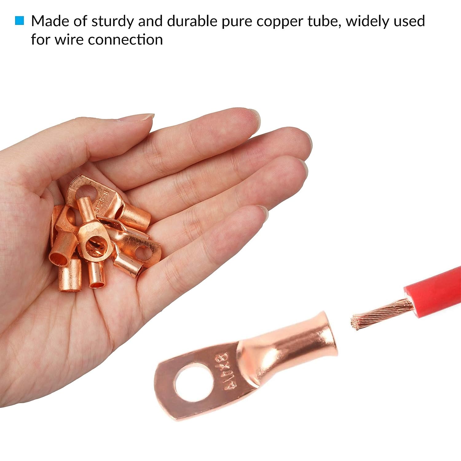 Set 60 pini terminali, Cupru, Auriu - eMAG.ro