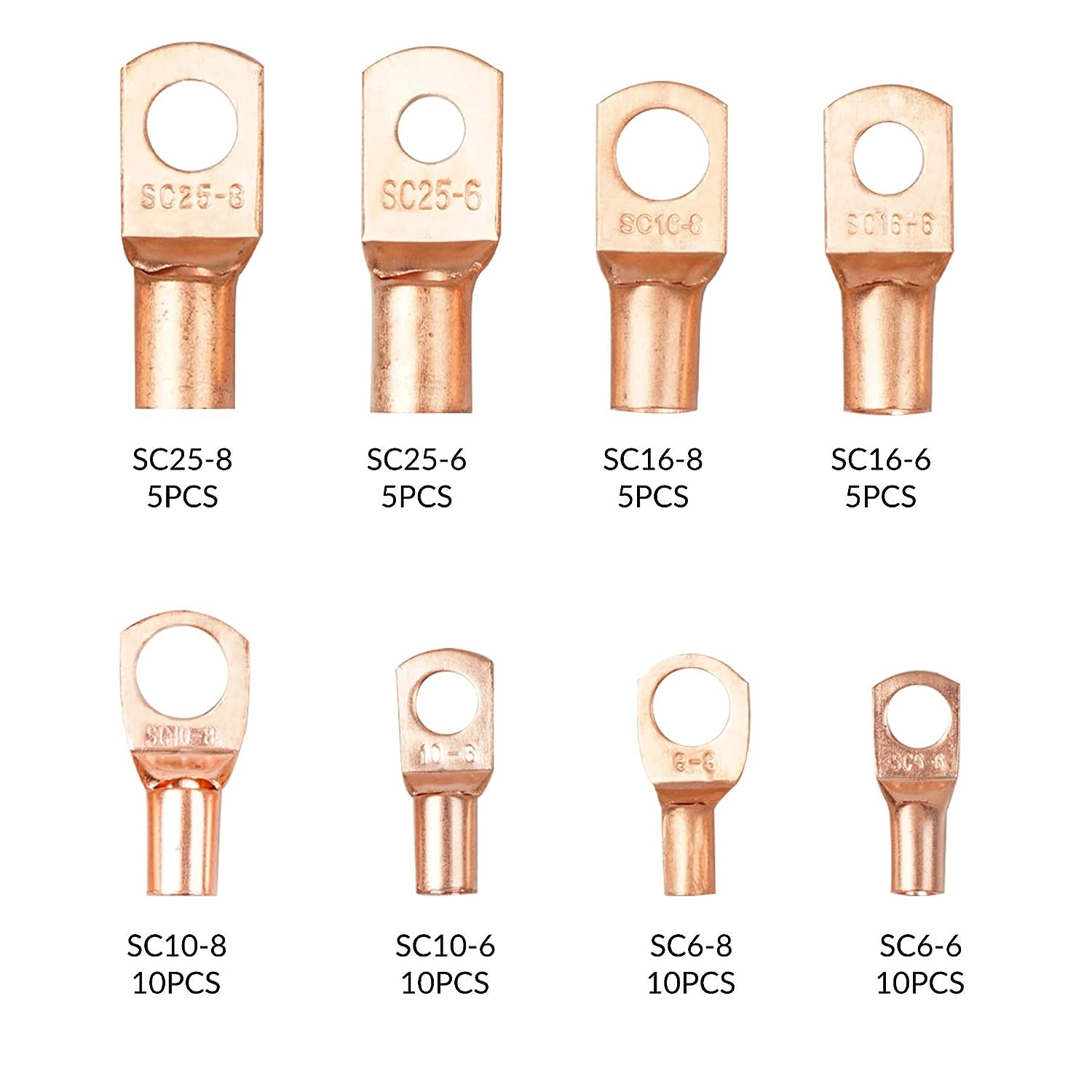 Set 60 pini terminali, Cupru, Auriu - eMAG.ro