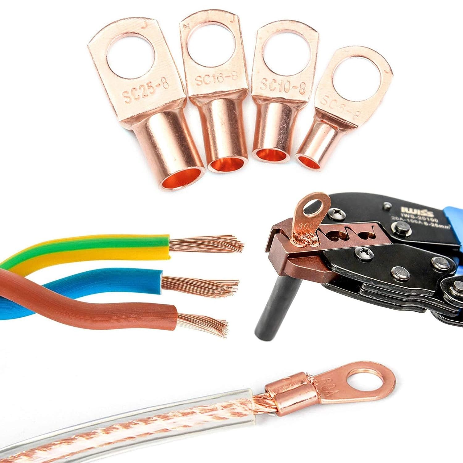 Set 60 pini terminali, Cupru, Auriu - eMAG.ro