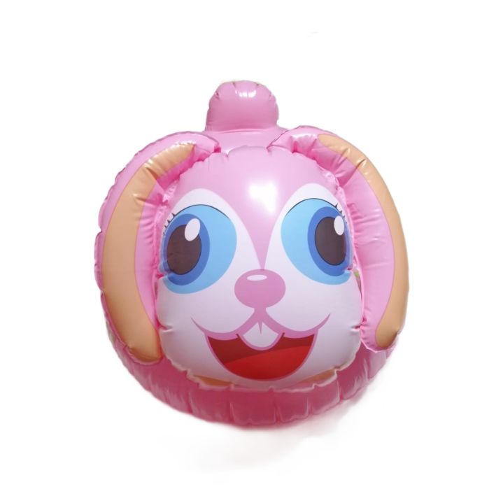 Colac apa, stil barcuta, gonflabil, 65x57 cm, iepuras, roz - eMAG.ro